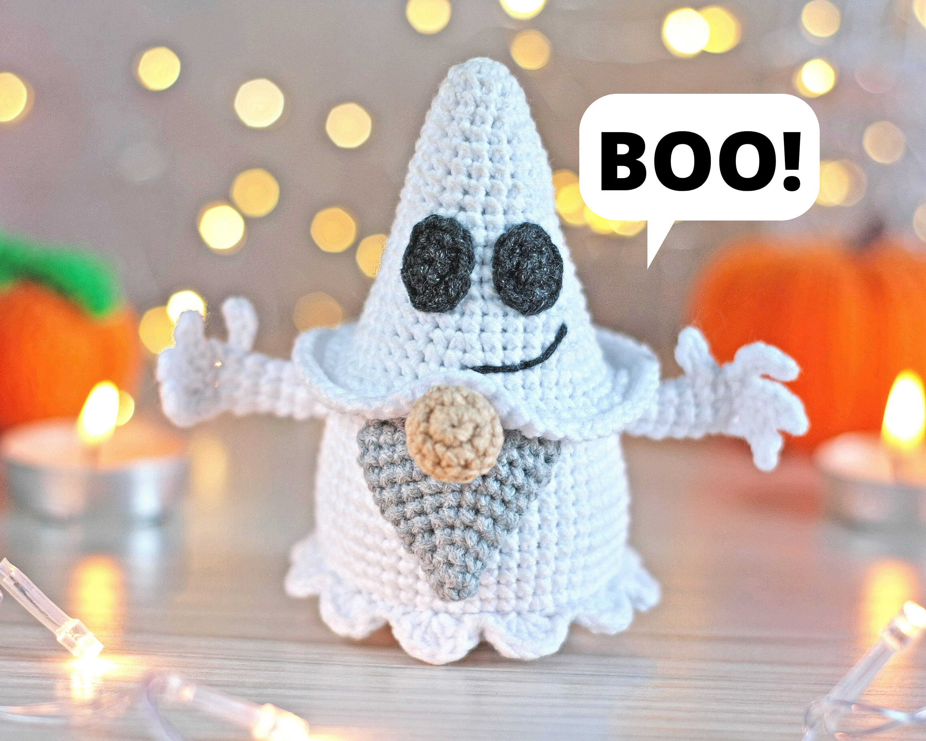 Halloween Gnome Crochet Pattern Boo Amigurumi Crochet - Etsy