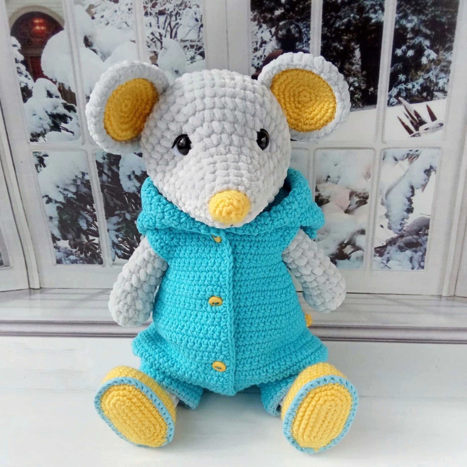 Amigurumi Crochet Pattern - Mouse in Overalls - Crochet Pattern Mouse ...