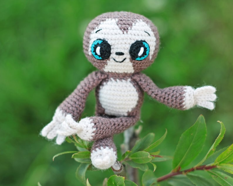 Sloth Crochet Pattern Mini Crochet Animals for Beginners - Etsy