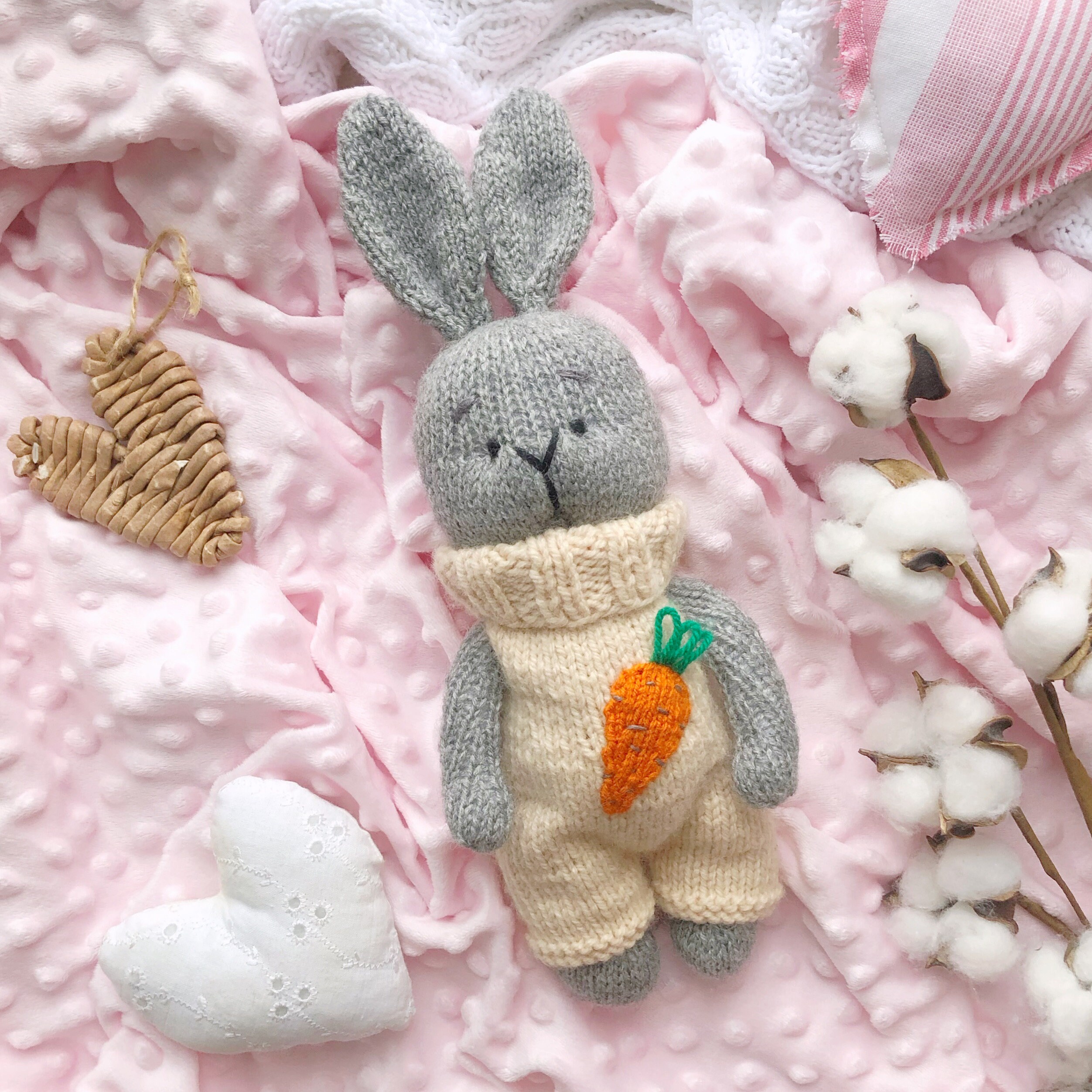Knitting Bunny Rabbit Knitted Pattern PDF DIY Easter Favor - Etsy