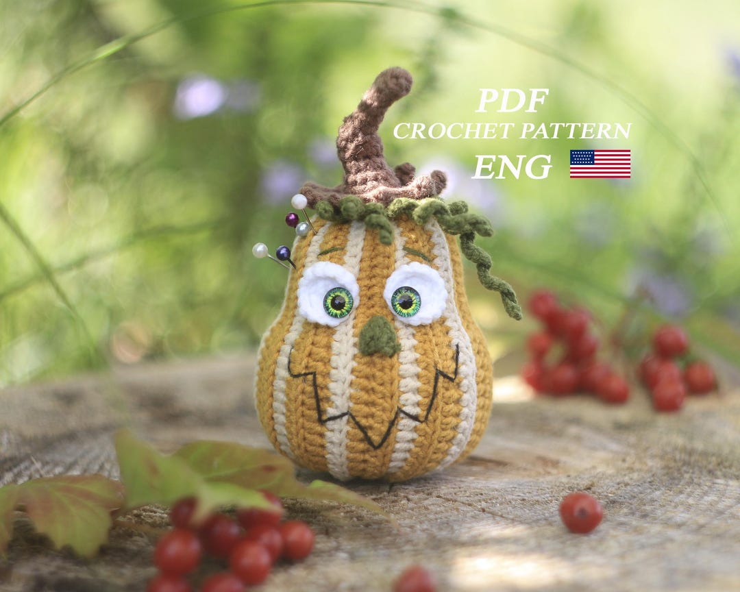 Crochet Pumpkin Pattern Pdf in English Halloween Crochet Pumpkin Décor ...