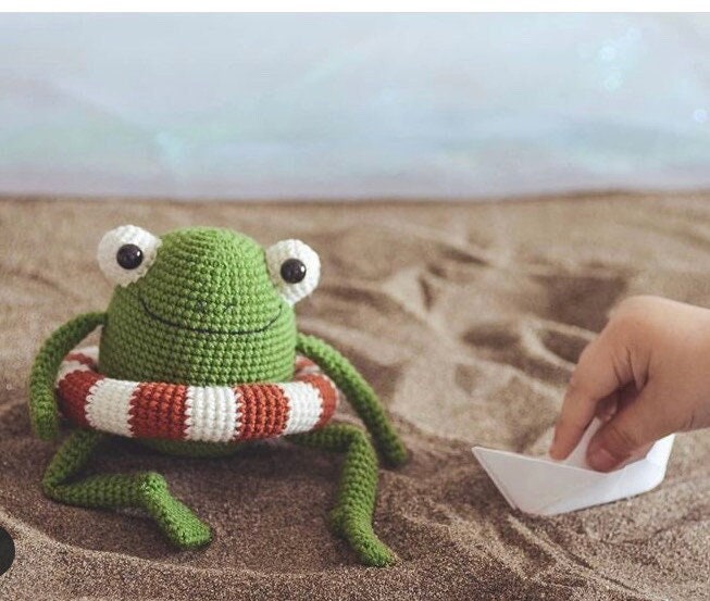 Frog Crochet PATTERN Beginners Crochet in English, Diy Crochet Kit ...