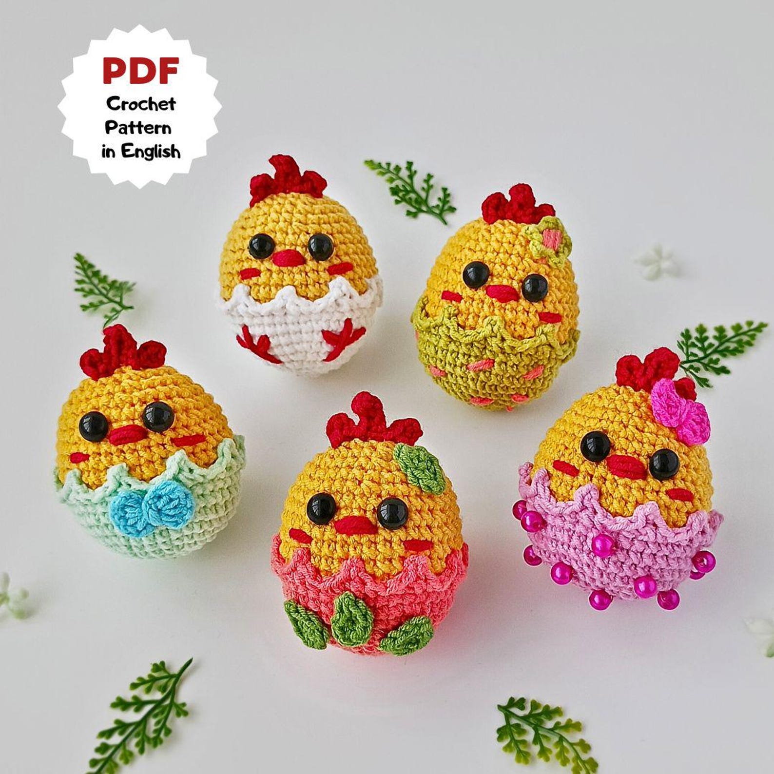 Crochet Pattern Easter Chicken, Crochet Easter Eggs, Easter Crochet ...
