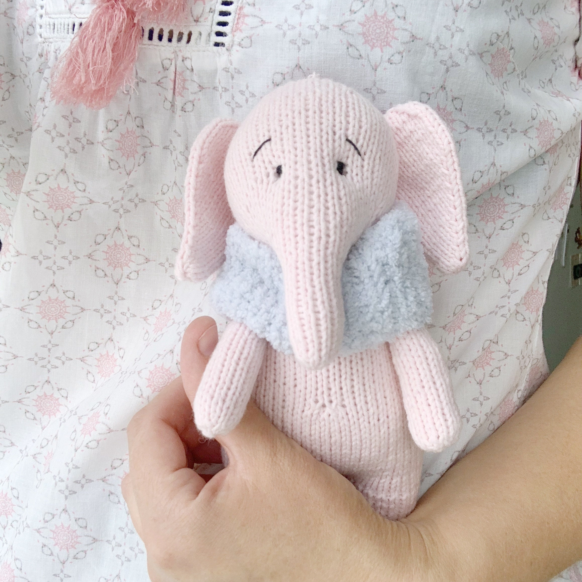 Pink Elephant Knitting Pattern Birthday Gift Safari Toys - Etsy
