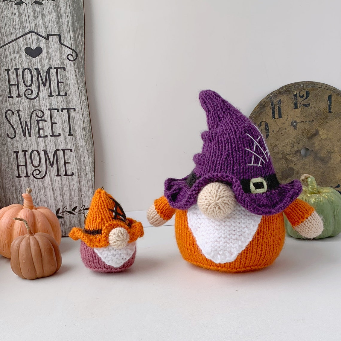 Halloween Gnome Knitting Pattern Halloween Gift Stuffed Mini - Etsy
