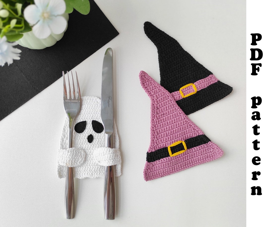 Halloween Cutlery Holder Crochet Pattern - English PDF Crochet Pattern ...