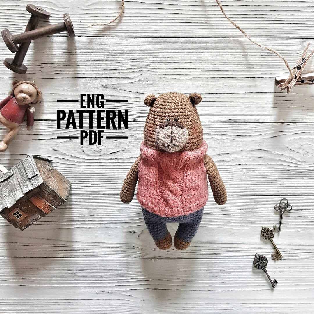PDF Bear Crochet Pattern, Easy Crochet Bear Pattern, Amigurumi Bear ...