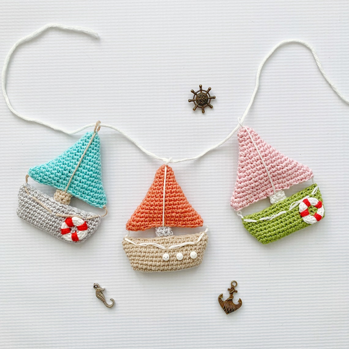 Boat Crochet Pattern Wall Decor in a Marine Style Amigurumi - Etsy