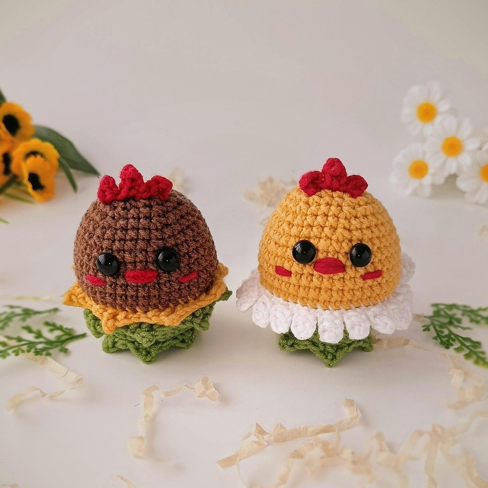 Easter CROCHET PATTERN, Set of 8 Crochet Chickens, Crochet Pattern ...