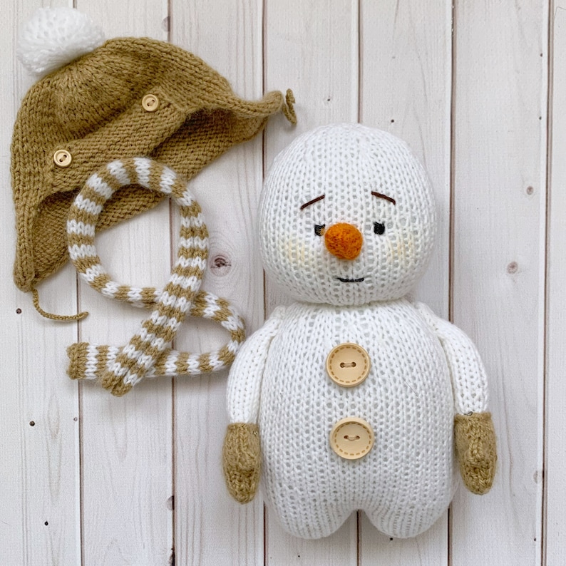 Snowman Knitting Pattern DIY Snowman Toy Christmas Decor - Etsy