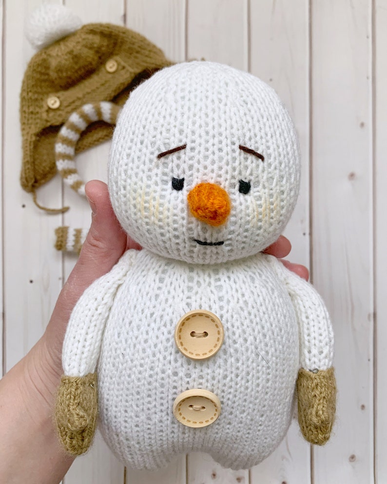 Snowman Knitting Pattern DIY Snowman Toy Christmas Decor - Etsy