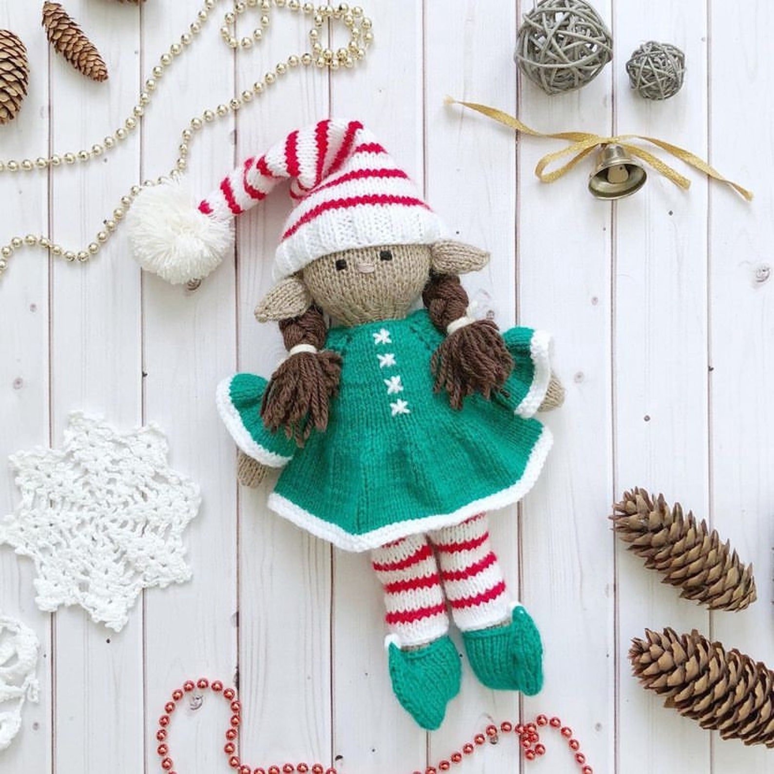 Christmas Elf Doll Knitting Pattern Santas Helpers DIY Soft - Etsy