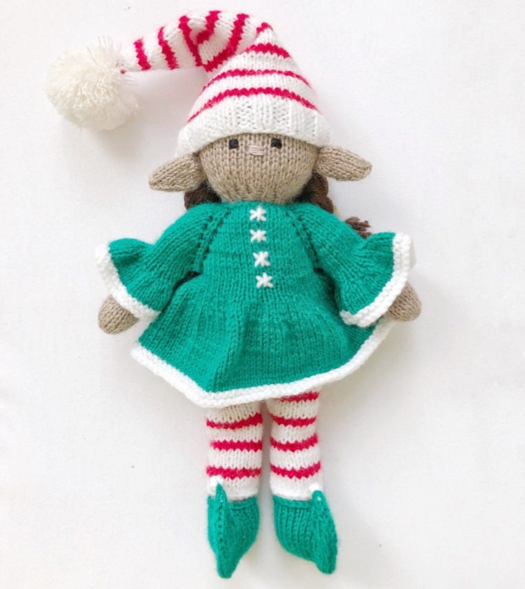 Christmas Elf Doll Knitting Pattern Santas Helpers DIY Soft - Etsy