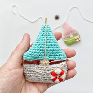 Boat Crochet Pattern, Wall Decor in a Marine Style, Amigurumi Toy ...
