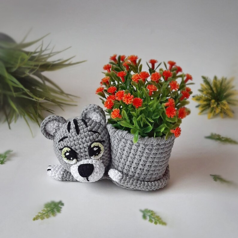 Crochet Pattern PLANTER Crochet Planter Tiger Cub Crochet - Etsy