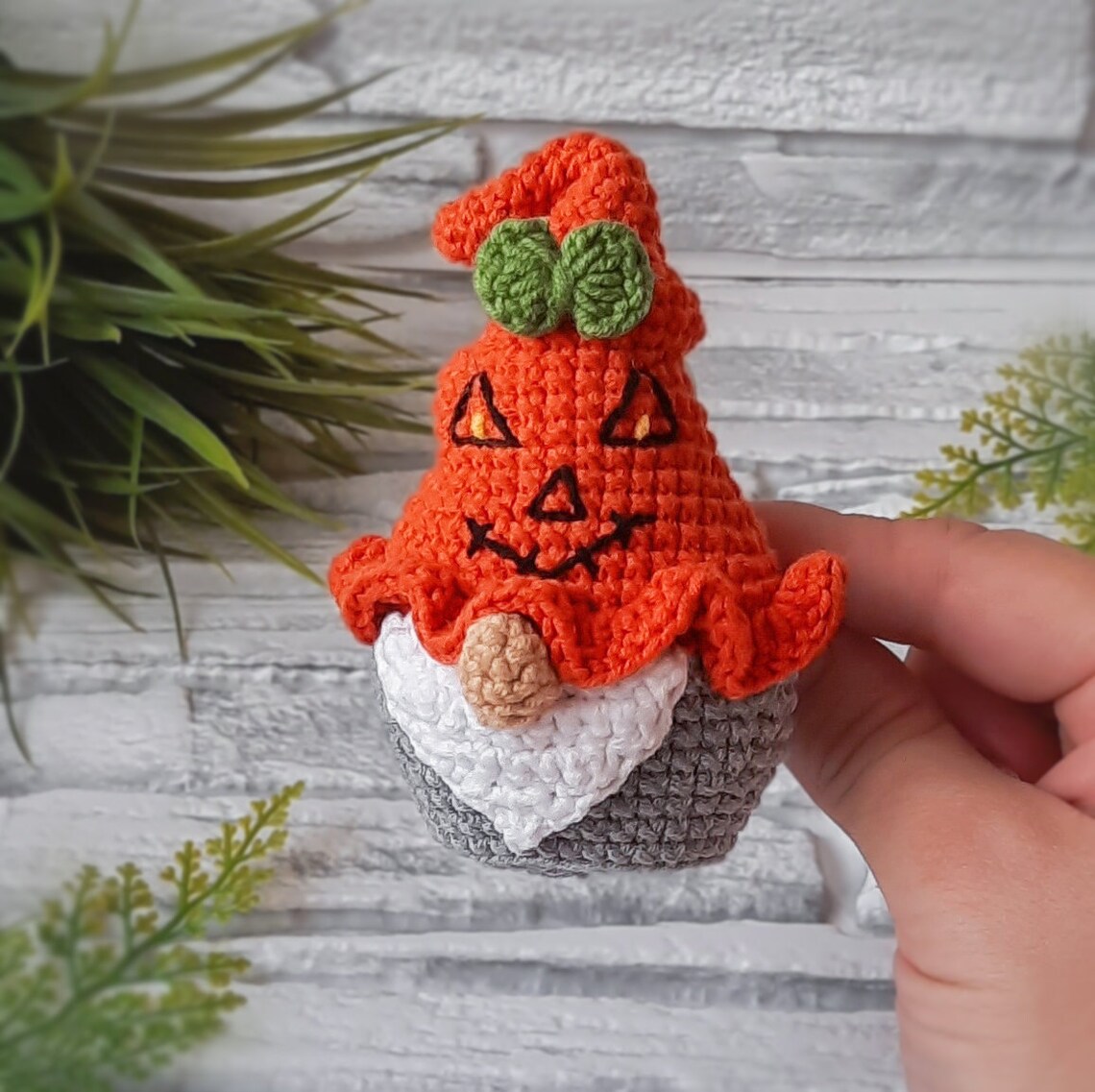 Crochet Pattern Halloween Keychains Pumpkin Gnome Boo Gnome - Etsy