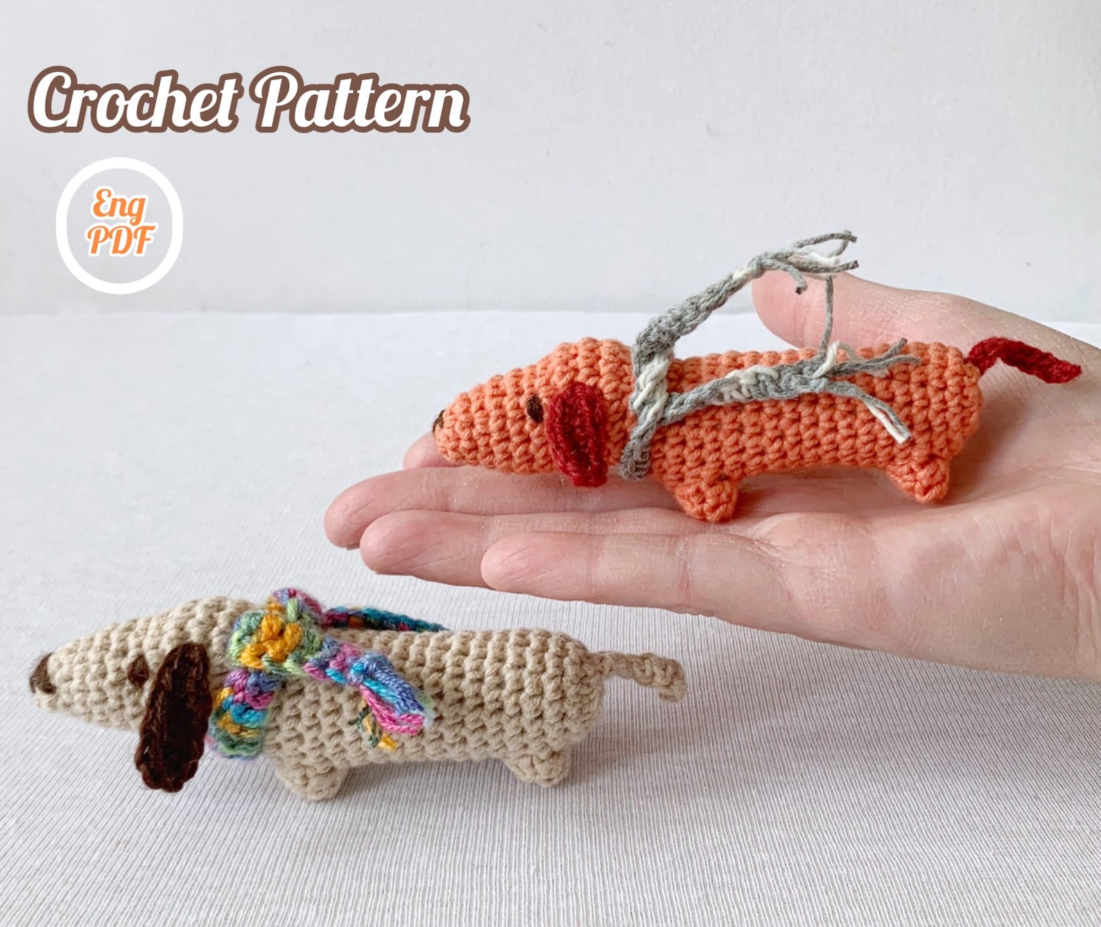 Dachshund Crochet Pattern, Amigurumi Dog Tutorials PDF, Stuffed Animal ...