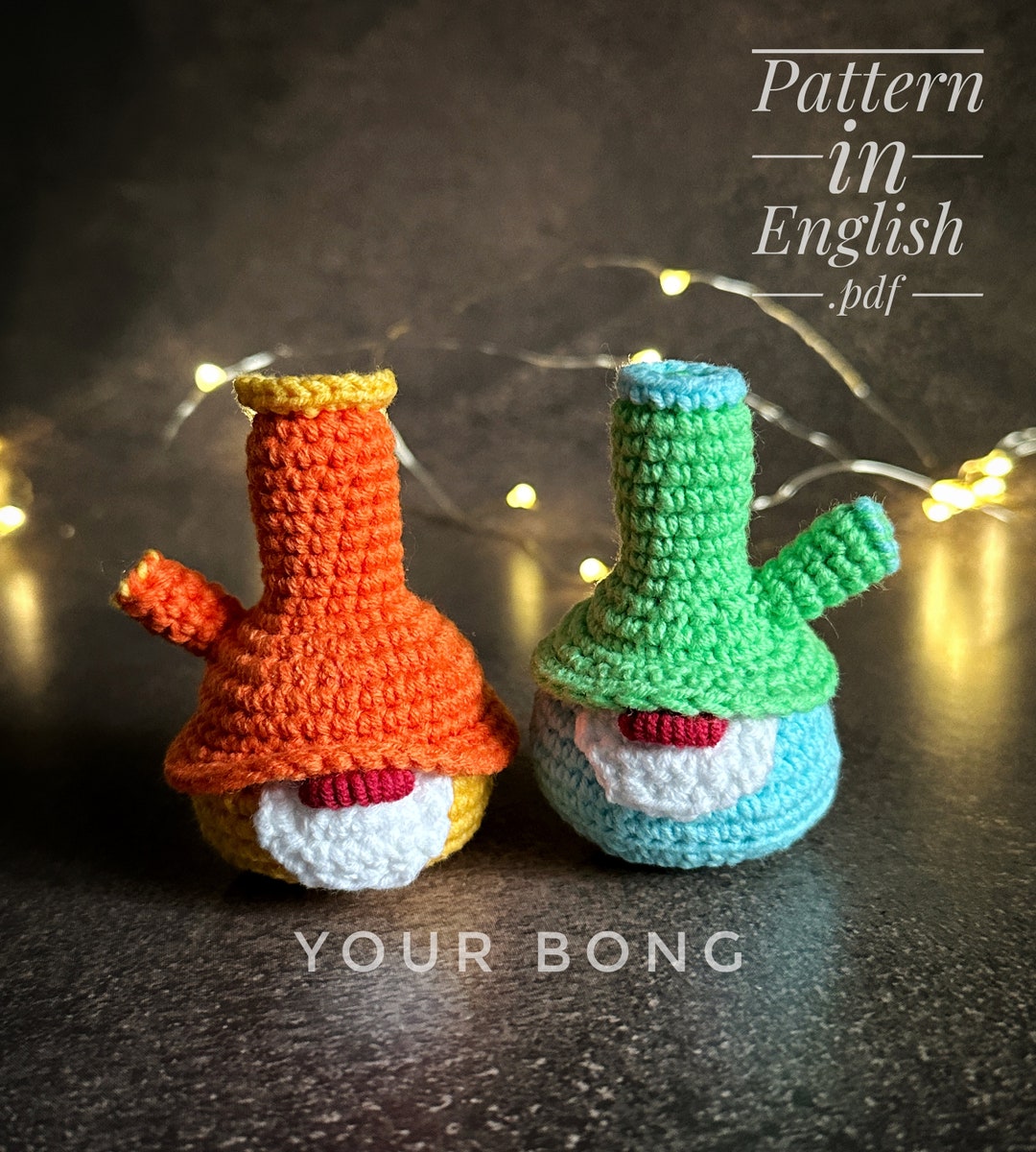 Bong Crochet Amigurumi Pattern, Gnome Bong Pattern, Amigurumi Bong - Etsy