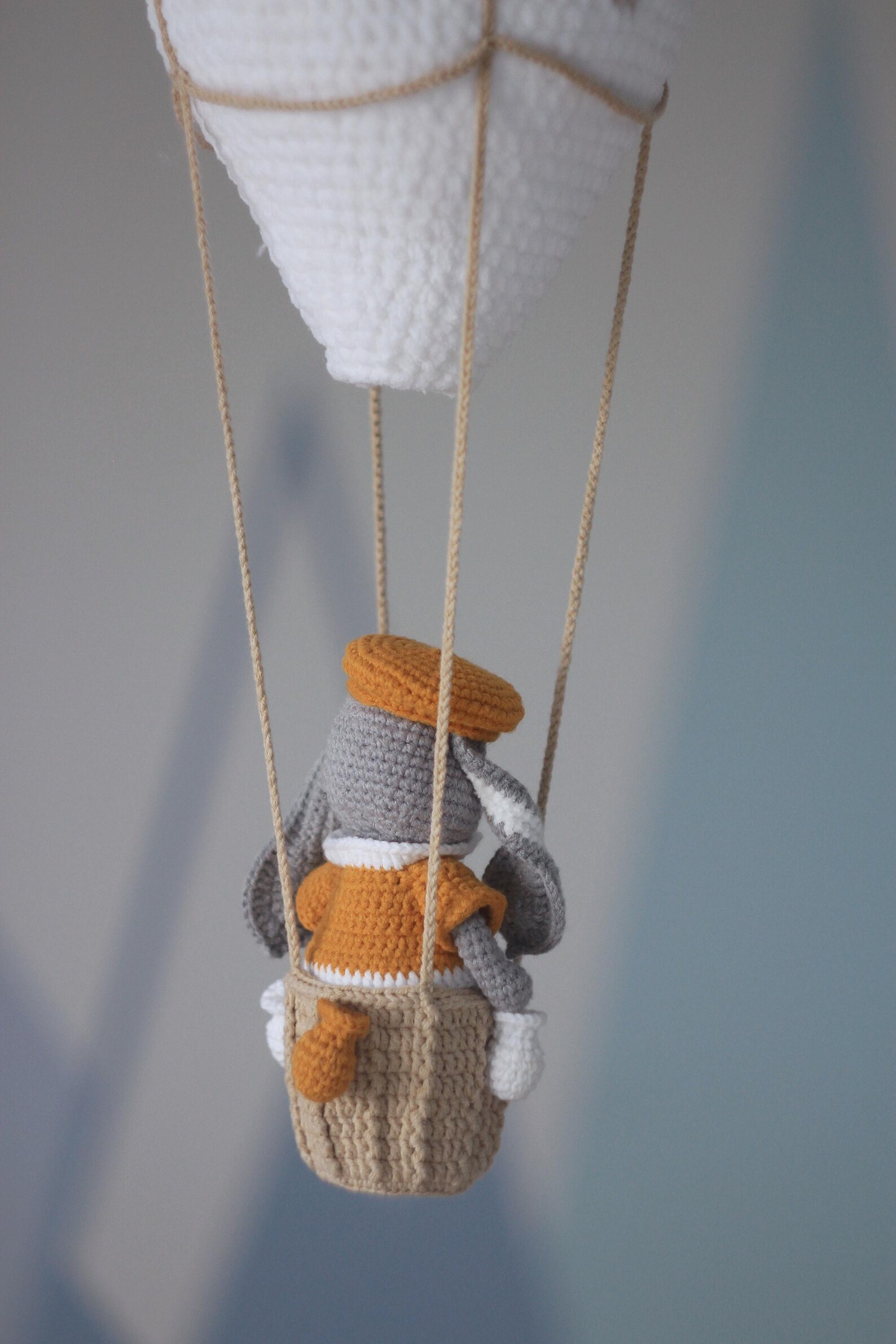 Crochet Pattern Bunny in Clothes in a Hot Air Balloon PDF in ENG ...