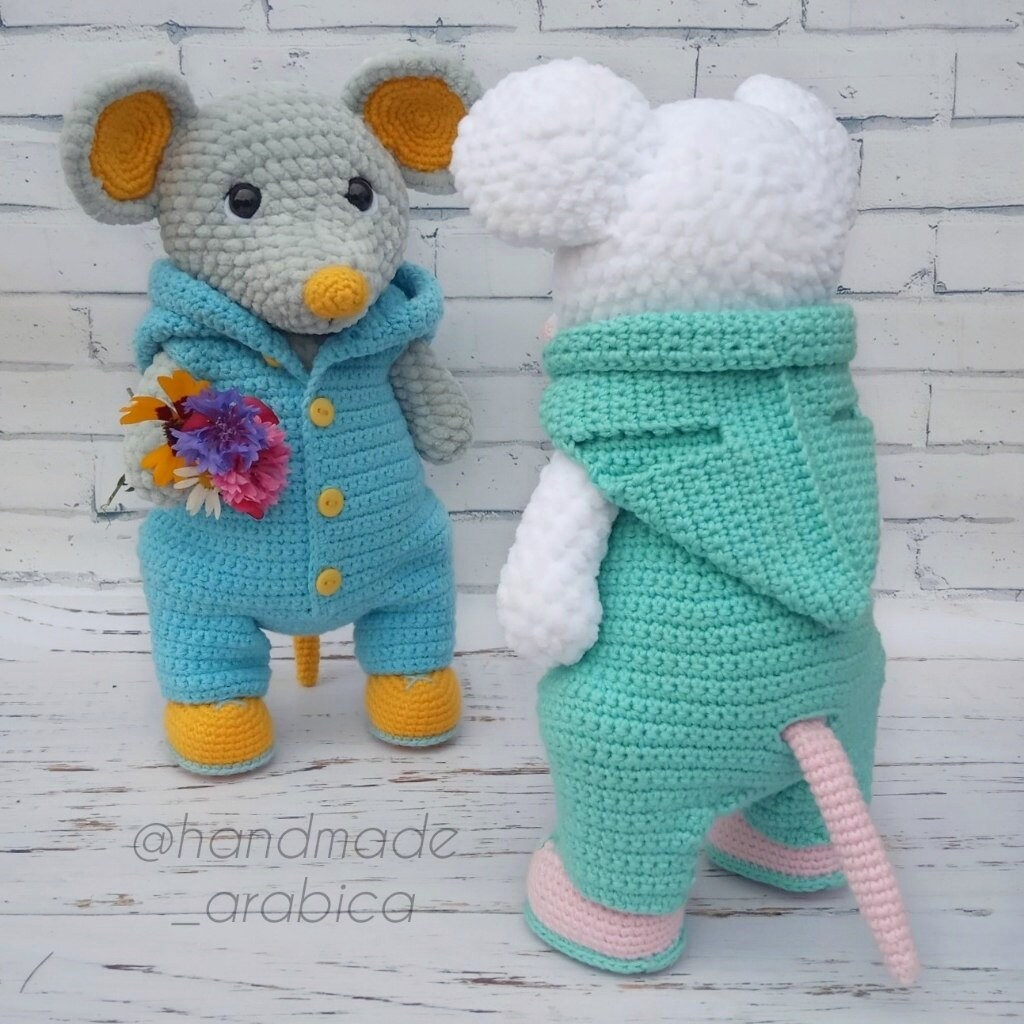Amigurumi Crochet Pattern Mouse in Overalls Crochet - Etsy