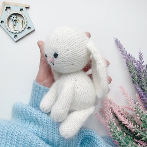 Little Bunny Knitted Pattern, Small Easter Rabbit, Knitting Soft Toy ...