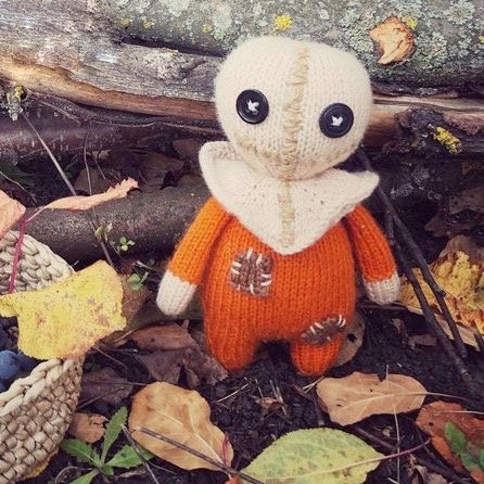 Sam Spirit Halloween, Knitting Pattern Monster Doll, Halloween Decor ...