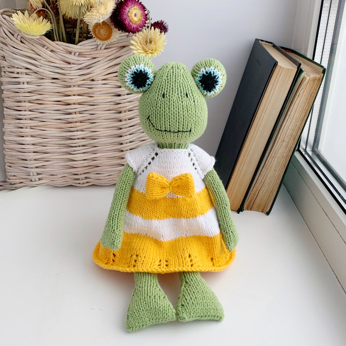 Little Frog Knitted Pattern, Knitting Soft Toy, DIY Gift for Girl ...