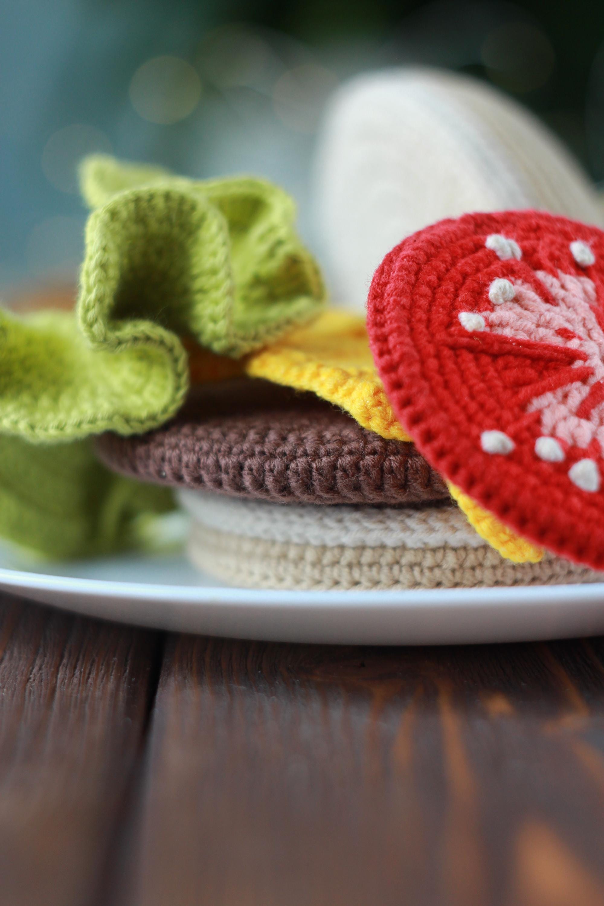 Crochet Pattern Burger PDF in ENG Crochet Tutorial Play Food Amigurumi ...