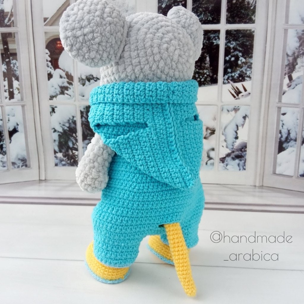 Amigurumi Crochet Pattern Mouse in Overalls Crochet - Etsy