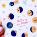 Faces of the Moon Planner Sticker Sheet - Journal Stickers - Kawaii ...