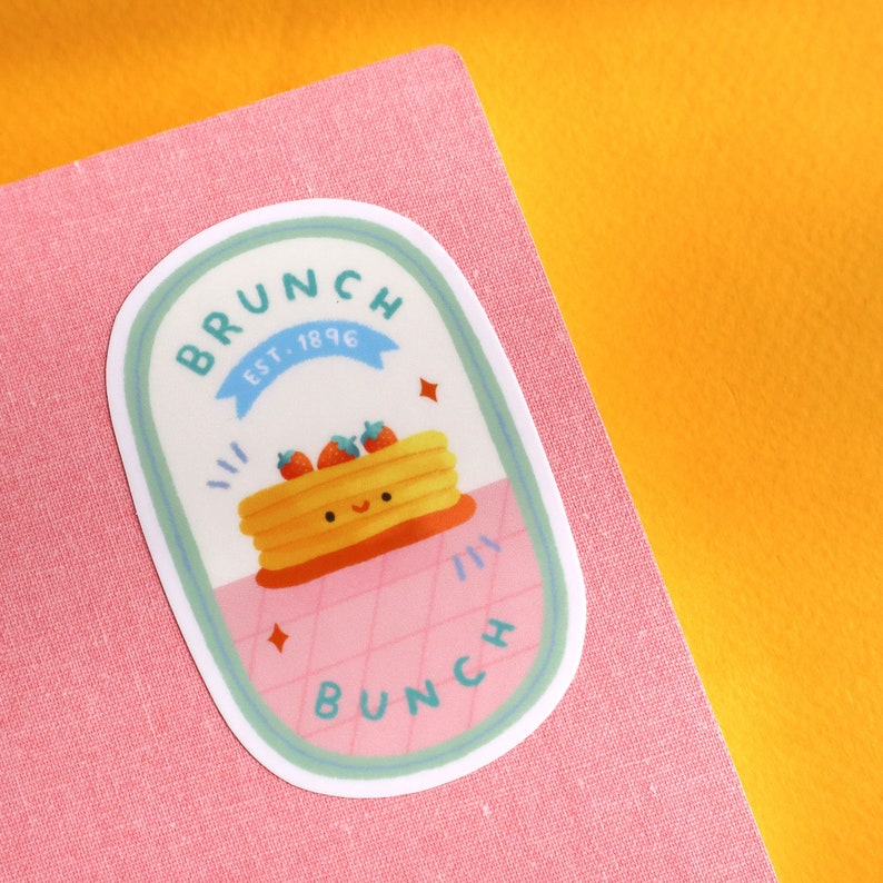 Brunch Bunch Vinyl Sticker - Kawaii Art - Cute Stationery - Kawaii Food ...