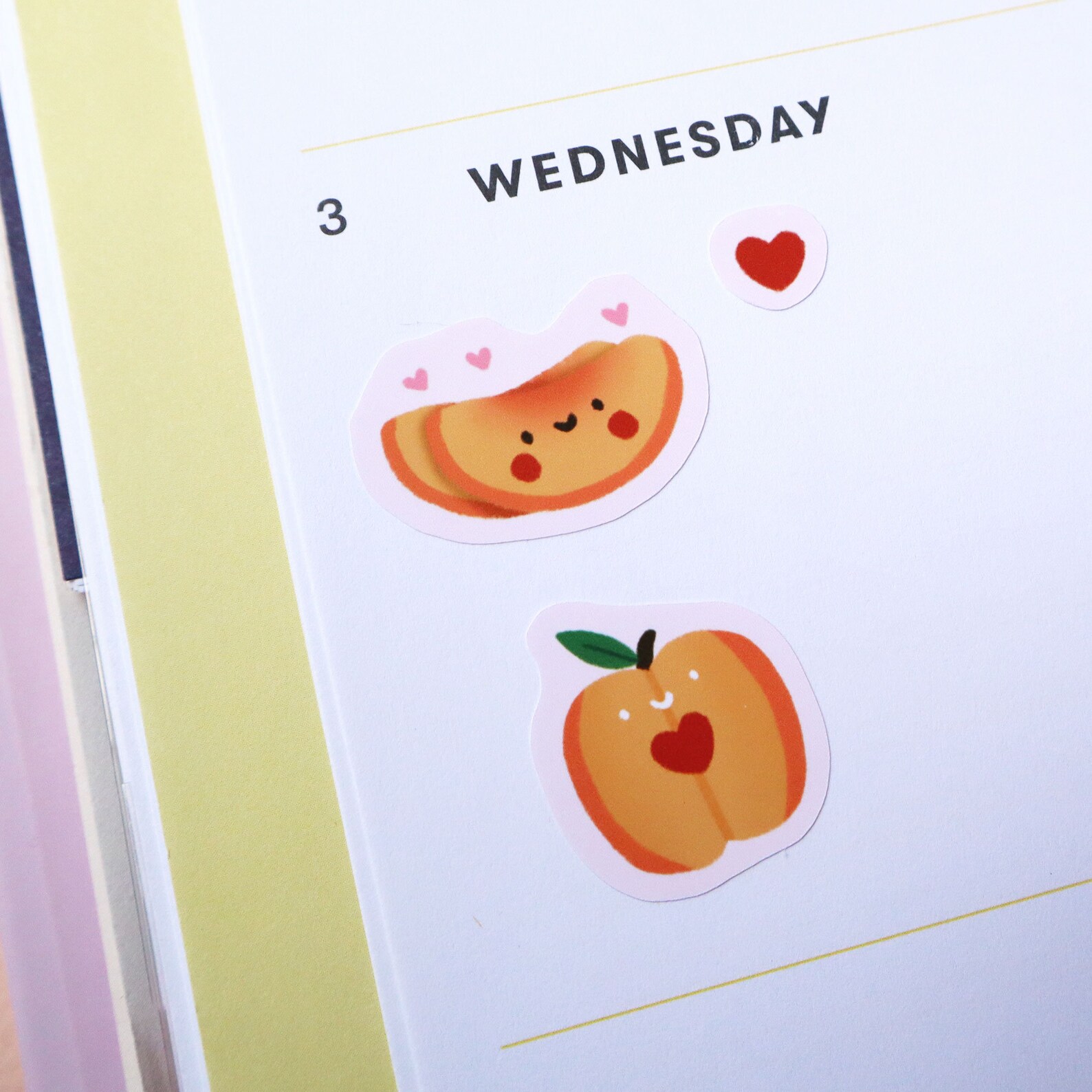 Peach Sticker Sheet Kawaii Stickers Cute Stationery - Etsy