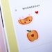 Peach Sticker Sheet Kawaii Stickers Cute Stationery - Etsy