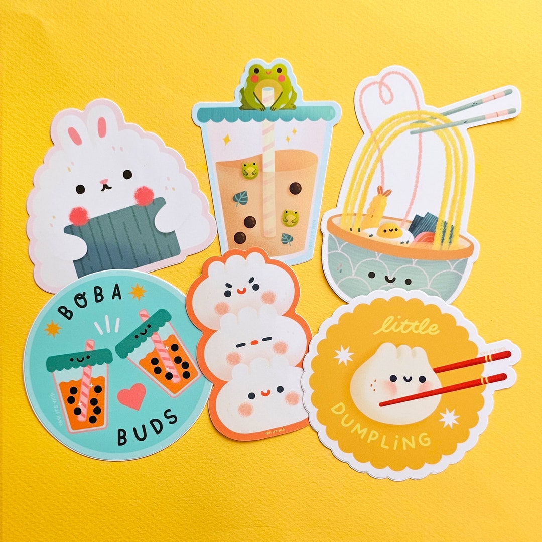 Kawaii Food Sticker Bundle Cute Food Stickers Cute Stickers Kawaii ...