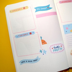 Juicy Fruit Bujo Stickers & Journal Kit Kawaii Stickers Bujo Printable ...
