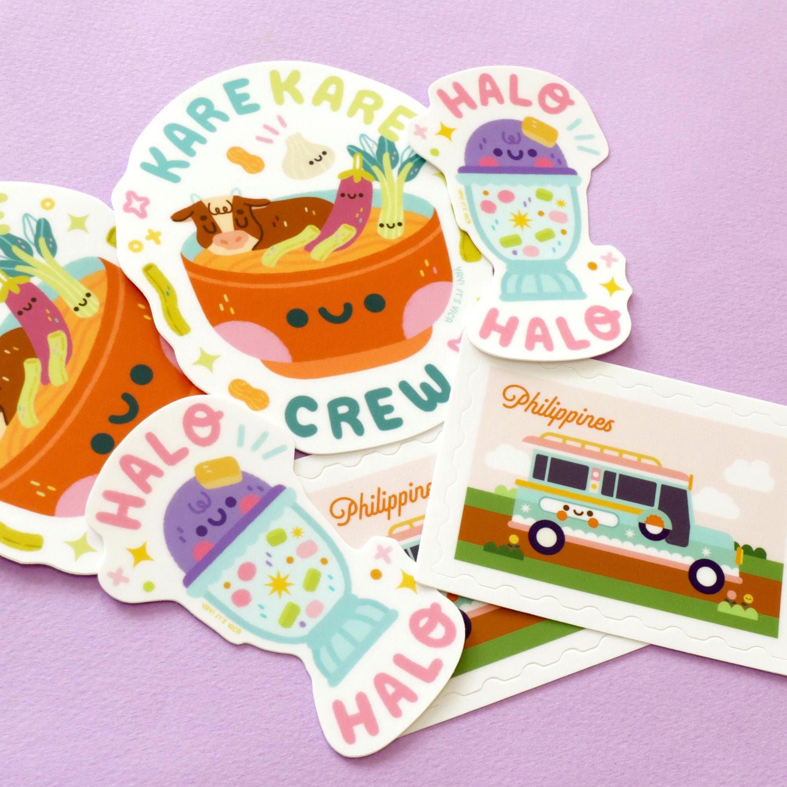 Halo Halo Sticker: Cute Filipino Food, Kawaii Waterproof Sticker - Etsy