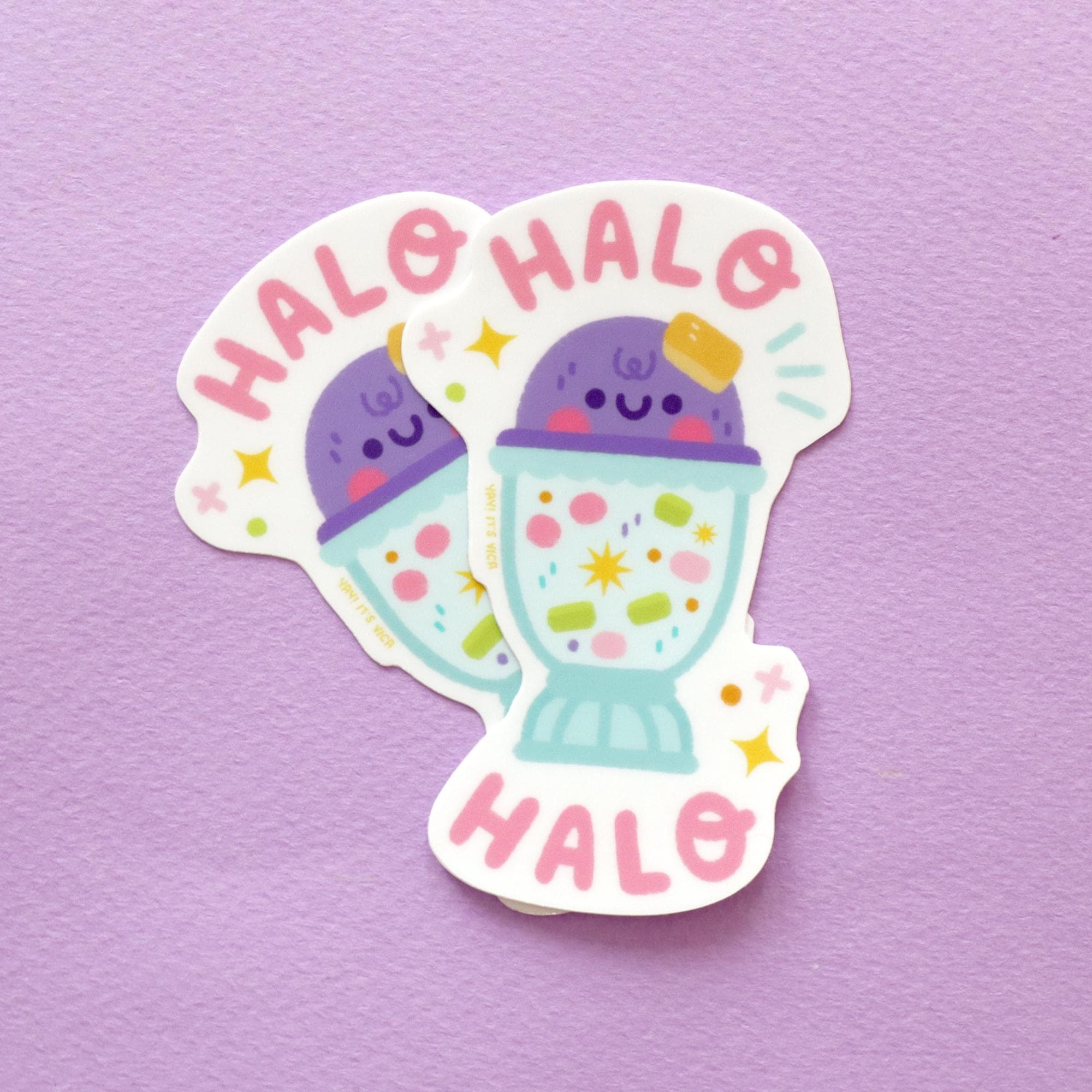 Halo Halo Sticker: Cute Filipino Food, Kawaii Waterproof Sticker - Etsy