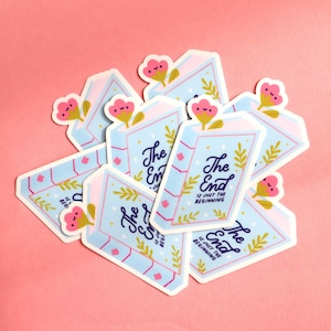 The End Book Vinyl Sticker - Journal Sticker - Cute Sticker - Books ...