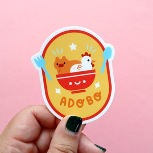 Adobo Vinyl Sticker - Kawaii Food Sticker - Filipino Food Sticker ...