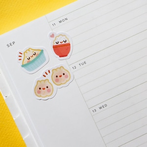 Dim Sum Sticker Sheet - Kawaii Food Stickers - Cute Journal Stickers ...