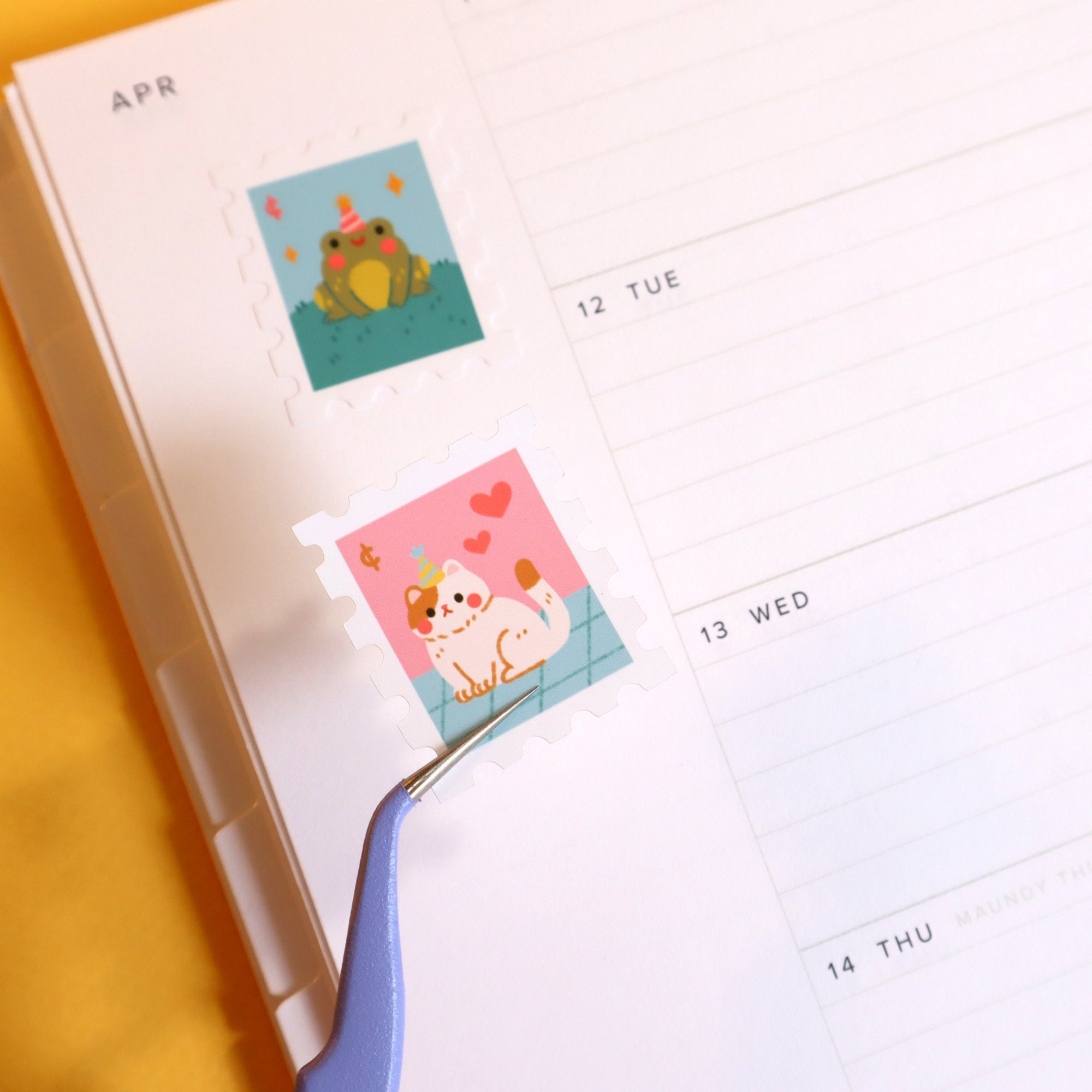 Animal Stamps Sticker Sheet - Kawaii Stickers - Journal Stickers - Pen ...