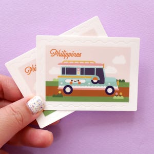 Philippines Stamp Sticker - Journal Sticker - Cute Sticker - Jeepney ...