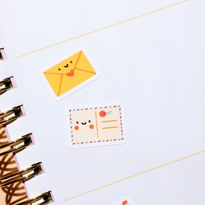 Happy Mail Sticker Sheet - Kawaii Stickers - Cute Stationery - Journal ...