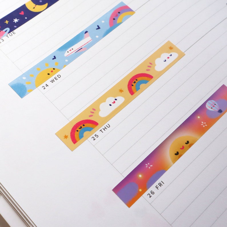 Sunshine Sticker Sheet - Sky Stickers - Cute Washi Strips - Cute ...