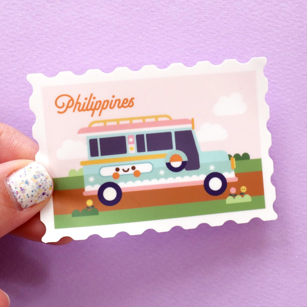 Philippines Stamp Sticker - Journal Sticker - Cute Sticker - Jeepney ...
