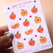 Peach Sticker Sheet Kawaii Stickers Cute Stationery - Etsy