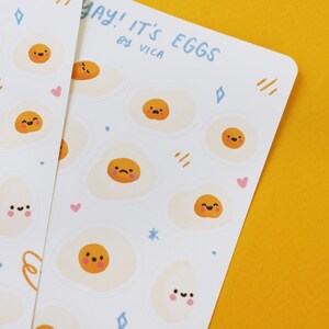Cute Eggs Planner Sticker Sheet - Cute Stationery - Journal Stickers ...