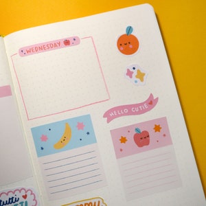Juicy Fruit Bujo Stickers & Journal Kit Kawaii Stickers Bujo Printable ...