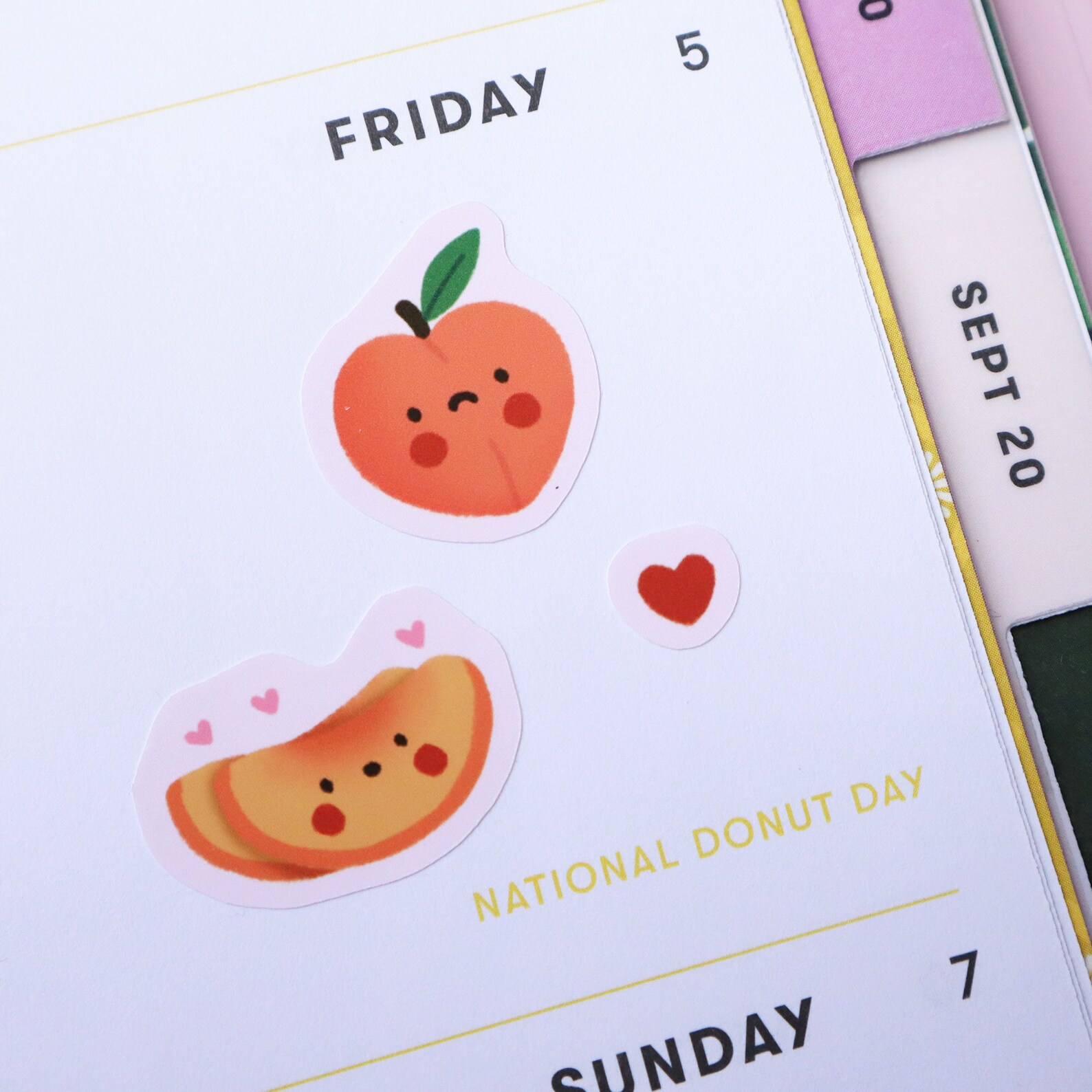 Peach Sticker Sheet Kawaii Stickers Cute Stationery - Etsy