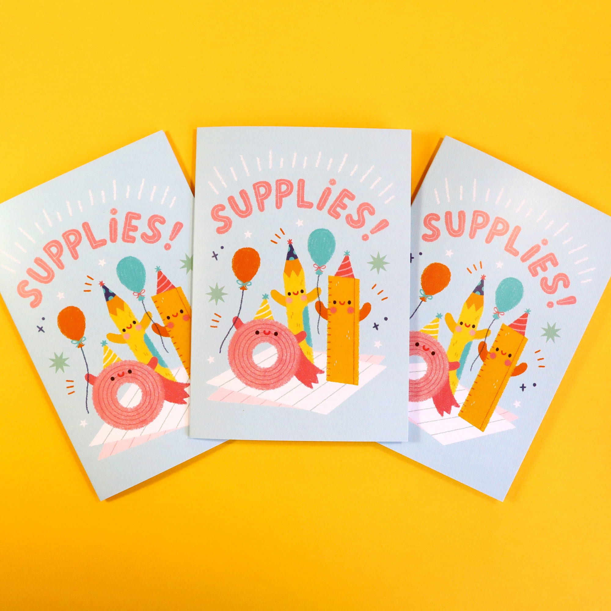 Supplies Birthday Greeting Card Cute Greeting Card - Etsy